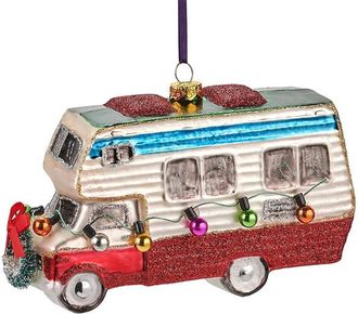 Gift Company Christbaumschmuck Wohnmobil aus Glas in Mehreren Farben, Ma&szlig;e: 14,5cm x 10cm x 6,9cm, 1069901020