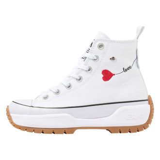 British Knights Damen Kaya MID Fly Ankle Boot, Weißes Herz, 40 EU