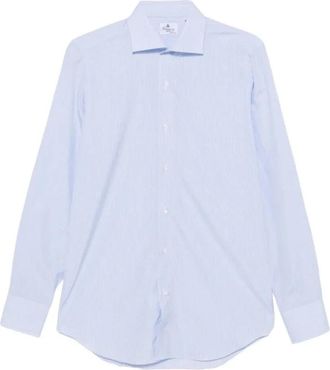 Finamore Homme, Chemises, Bleu, Taille: M Shirt 170.2