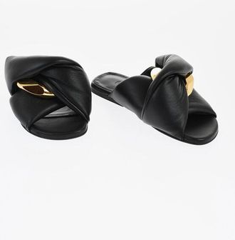 J.W.Anderson Leather TWIST Slides with Chain Detail size 35,5