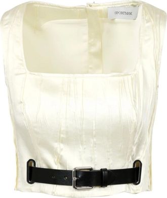Sportmax Damen, Oberteile, Wei&szlig;, XSGr&ouml;&szlig;e