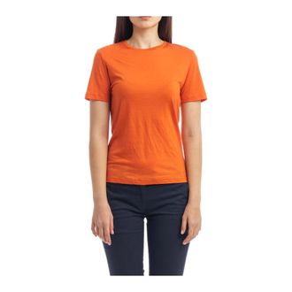 Xacus Rundhals T-Shirt - - Tops - Damen - Orange - XS