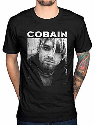 AWDIP Official Kurt Cobain Shadow T-Shirt Nirvana Nevermind in Utero Rock Band