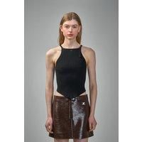 Courr&egrave;ges Pointy Buckle Rib Knit Top