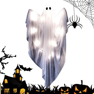 Generic Halloween Ghost Light - Spooky Dimble Figurine Ornament, Cute Scary H&auml;ngende Akzent | Gl&uuml;hende Dekoration f&uuml;r Nacht Fenster Party Saisonszene