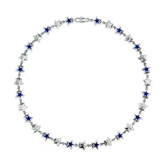 TwoJeys Enameled Stars Necklace - unisex - Accessoires - Gris - Taille: ONE Size