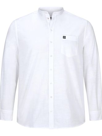 Jan Vanderstorm Herren Stehkragenhemd Kallu Hemd Mit Stehkragen| Reine Baumwolle | Gr&ouml;&szlig;e L - 7XL wei&szlig;, 7XL (XXXXXXXL) - 55/56