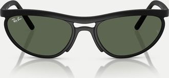 Ray-Ban lunettes de soleil rectangulaires Predator Liteforce avec verres verts en noir sable