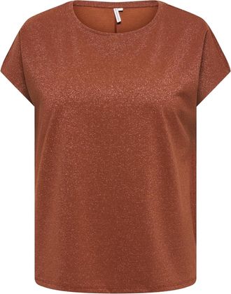 Only Carmakoma Carmoster Glitter S/S Top JRS Noos