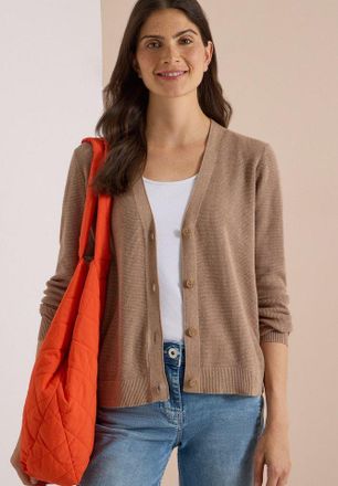 Cecil Strickjacke mit Struktur in Waffeloptik