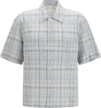Sunflower Adam Kurzarmhemd - - Shirts - Herren - Blau - XL