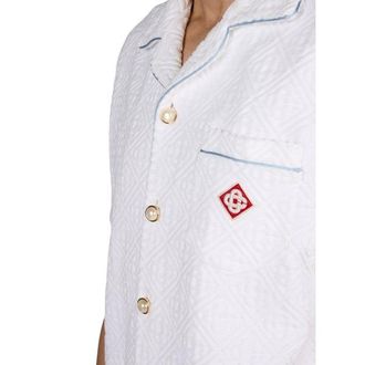 Casablanca Chemise en tissu &eacute;ponge en coton m&eacute;lang&eacute;