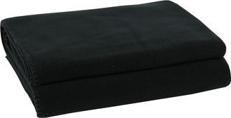 Zoeppritz Soft-Fleece-Decke - Polarfleece-Decke mit H&auml;kelstich - flauschige Kuscheldecke - 160x200 cm - 980 black - von zoeppritz since 1828, 103291-980-160x200