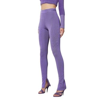 Patrizia Pepe Femme, Pantalons, Violet, Taille: 36 FR Leggings