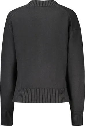 Calvin Klein Logo-Embroidered Cotton Blend Sweater - Black