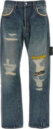 Undercover Homme, Jeans, Bleu, Taille: XL People Have the Power Denim Pants