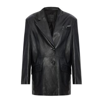 The Attico Lederjacke - - Jackets - Damen - Schwarzk - 2XS