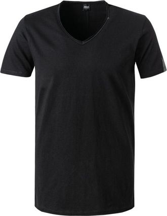 Replay Herren T-Shirt schwarz Baumwolle