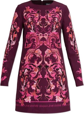 Versace Jeans Couture Femme, Robes, Rouge, Taille: 34 FR Porcelain Barocco A-line Mini Dress