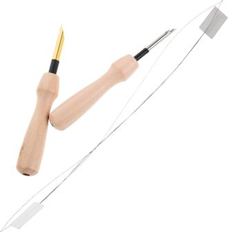 TOPBATHY Punch Needle Sticknadel Satz mit Holzgriff Scharfe Metallnadeln Nadeleinf&auml;dler Stickzubeh&ouml;r f&uuml;r Selbstgemacht Filz Denim Stickwerkzeug f&uuml;r Anf&auml;nger un