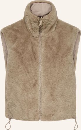 Only Kunstfell-Weste beige