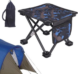 Generic Ausziehbarer Campingsitz: Klapphocker f&uuml;r Camping, tragbar, einziehbar, f&uuml;r Spazierg&auml;nge im Freien, Wandern, Angeln, Campingstuhl, Tragkraft bis zu 15