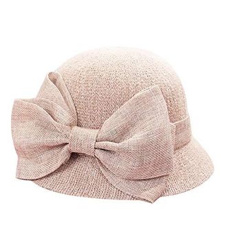 Generic Chapeau de plage tendance pour femme - Chapeau d&eacute;t&eacute; - Chapeau de p&ecirc;cheur - Noeud souple - &Eacute;chinac&eacute;e - 54, rose, Taille unique