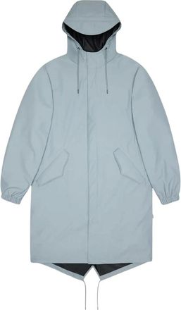 Rains Femme, Manteaux, Bleu, Taille: 42 FR Fishtail Parka W3