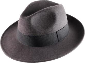 Classic Italy Chapeau Fedora Pliable, imperm&eacute;able, Feutre Homme ou Femme Fedora - Taille 58 cm - Anthracite