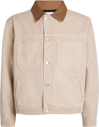 Frame Denim Cotton Canvas Work Jacket Size XL