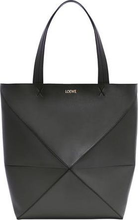 Loewe Puzzle Fold tote XL en cuir de veau brillant