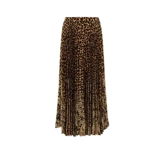 Etro Jupe Midi Pliss&eacute;e - Femme - Jupes - Brun - Taille: 40 FR