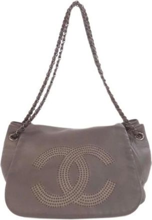 Chanel Sac bandouli&egrave;re vintage doccasion - Femme - Pre-owned - Gris - Taille: ONE Size
