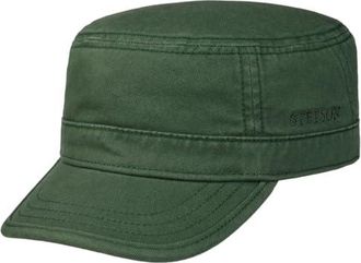 Stetson Casquette Gosper Army Femme/Homme - Urban de Militaire avec Visiere, Ferme a lArriere Printemps-ete Printemps Ete Automne Hiver - M (56-57 cm) Vert Fo