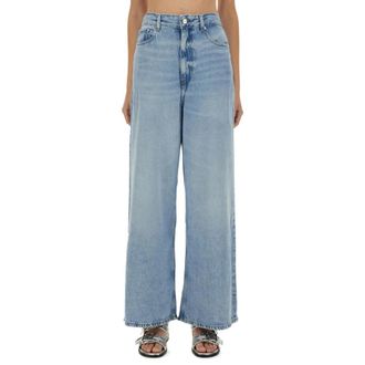 Ganni Soft Rigid Denim Baggy Jeans - - Jeans - Damen - Blau - W27