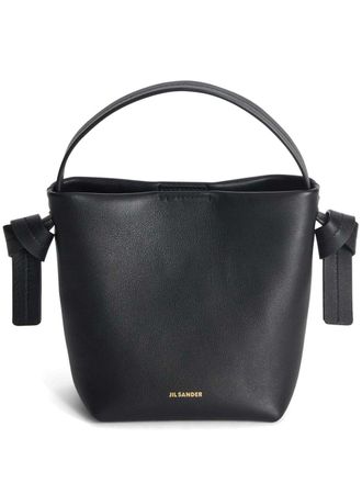 Jil Sander mini sac porté épaule Knot Hobo - Noir