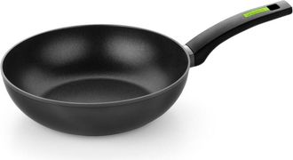 Monix Green | tiefe Bratpfanne 28 cm, geschmiedetes Aluminium, hitzebeständiger Bakelit-Griff, geeignet für alle Herdarten, einschließlich Induktion