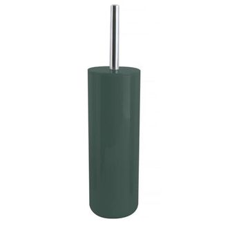 MSV Brosse WC Porte-Balai Toilette Pot &agrave; Balai INAGUA - Ensemble WC &agrave; Poser en Polystyr&egrave;ne Balayette avec Manche en Acier Inoxydable Vert Fonc&eacute;