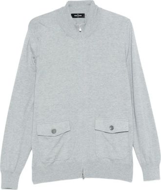 Gran Sasso Cardigan mit Reißverschluss - Grau