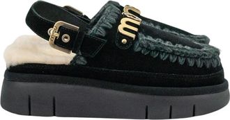 Mou Femme, Chaussures, Noir, Taille: 38 EU Bounce Clog Back Strap Letter Logo