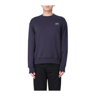 Ami Homme, Sweatshirts et sweats &agrave; capuche, Bleu, Taille: S SweaT-shirt Bleu Coupe D&eacute;contract&eacute;e