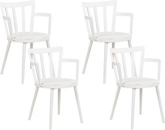 Beliani Esszimmerstuhl 4er Set MORILL Weiß