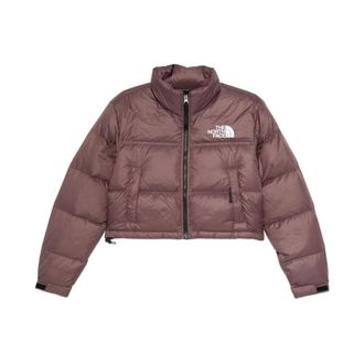 The North Face Femme, Vestes, Brun, Taille: 36 FR Veste Marron Matelassée en Duvet avec Fermeture Éclair