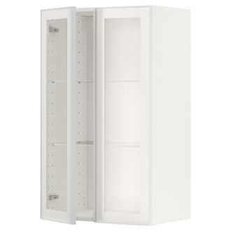 IKEA METOD Wandschrank mit Böden/2 Glastüren