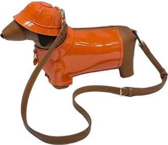 Generic NYSDM Sac &agrave; main en cuir pour femme en forme de chien mignon pour soir&eacute;e, Orange