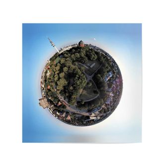 artboxONE Poster 50x50 cm St&auml;dte M&ouml;venpick-Hotel - Schanzenpark HH - Bild hamburg city fernsehturm