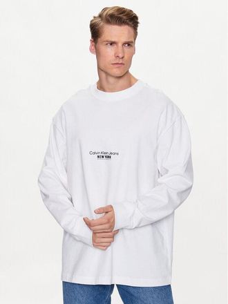 Calvin Klein Jeans Sweatshirt J30J323098 Wei&szlig; Regular Fit