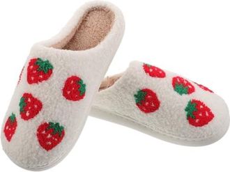BESPORTBLE Pantoufles DInt&eacute;rieur pour Femmes Chaudes en Peluche &agrave; Motif Floral Taille 40-41 Coton Doux Semelle Antid&eacute;rapante Pantoufles Fourr&eacute;es Confortables pou