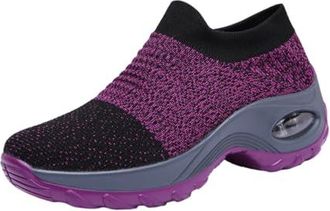 UPKOCH Chaussures Sportives Femme Semelle &Eacute;paisse Respirantes sans Lacets Confortables L&eacute;g&egrave;res pour Marche et Activit&eacute;s