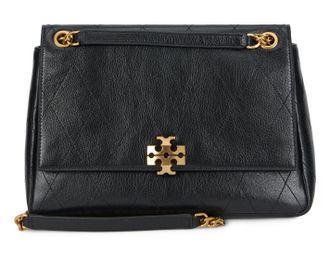 Tory Burch Womens Shoulder Bag Black Leather Chain